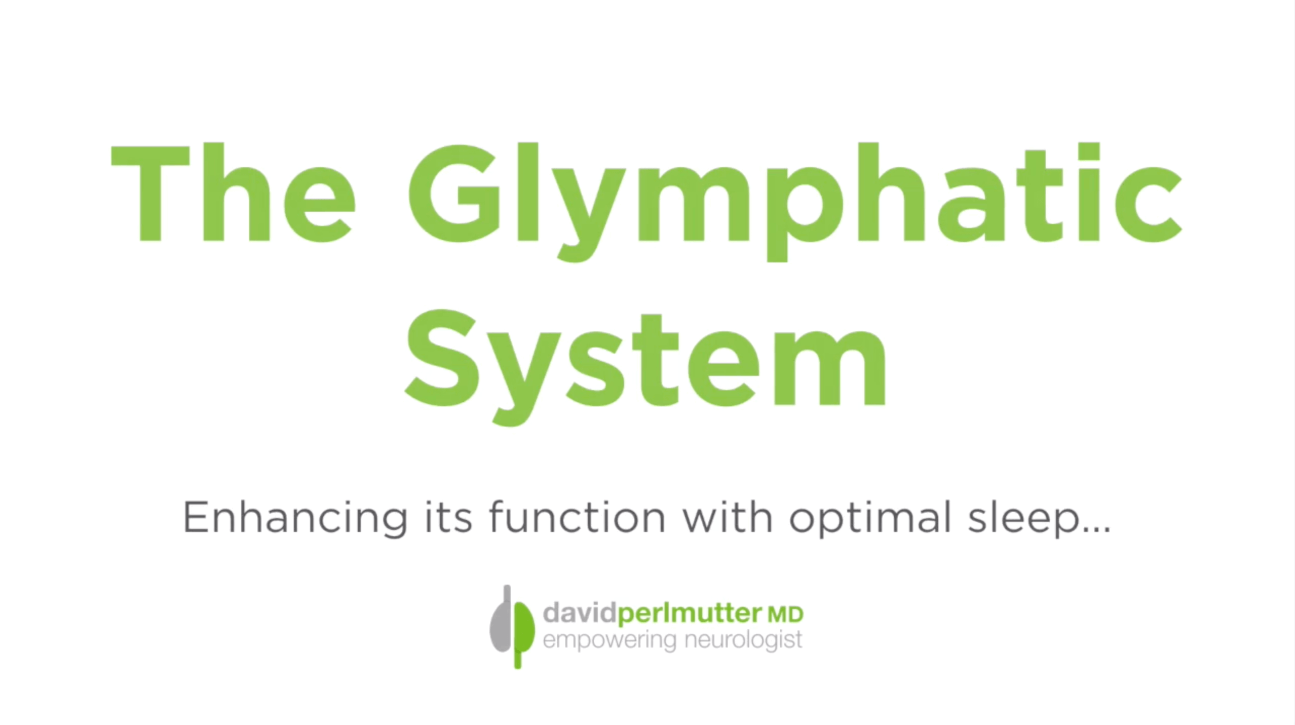 The Glymphatic System: Enhancing Performance with Optimal Sleep